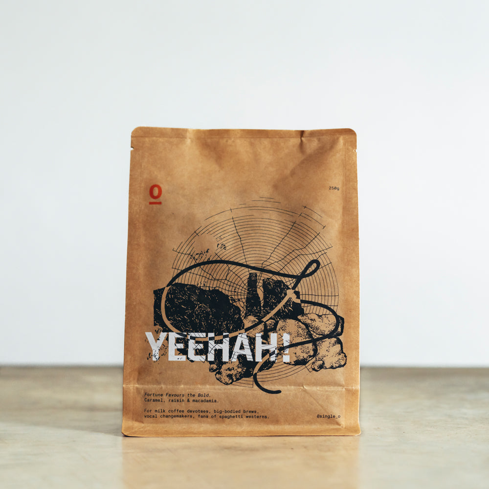 YEEHAH!ブレンド 250g - 風味豊かなロブスタ種、どっしりとしたボディ感とクリーミーな質感を楽しむコーヒー – Single O Japan